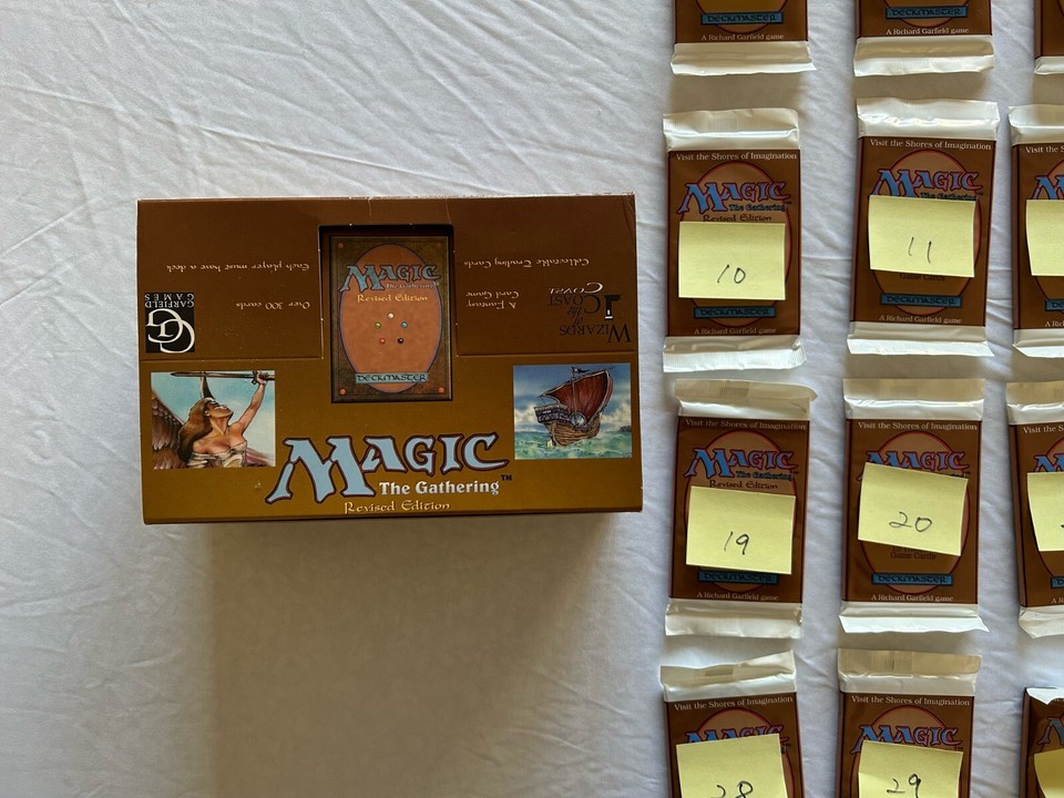 1994 Magic The Gathering Revised Edition Booster Pack MTG *FACTORY ...