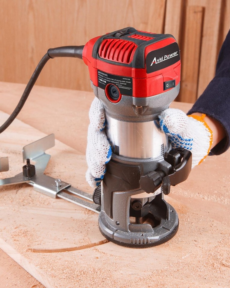 6.5 Amp 1.25 HP Compact Router Tools for Woodworking, Fixed Base Wood ...