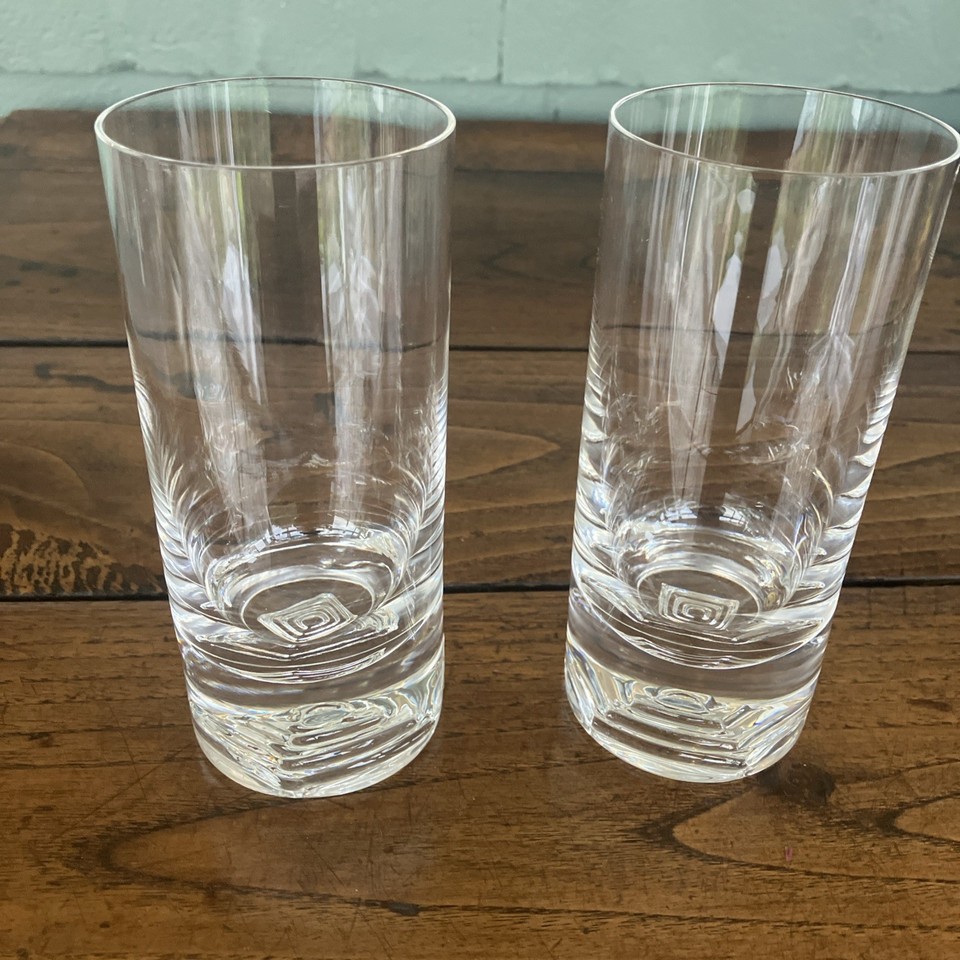 Set of 2 Vintage Dartington Crystal Pyramid FT 248 Hi Balls Tumblers ...
