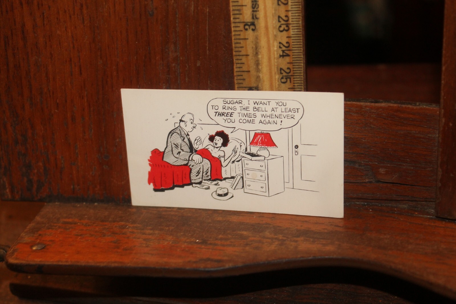 Vintage Vending Naughty Novelty Card Ring Bell Three Times | eBay