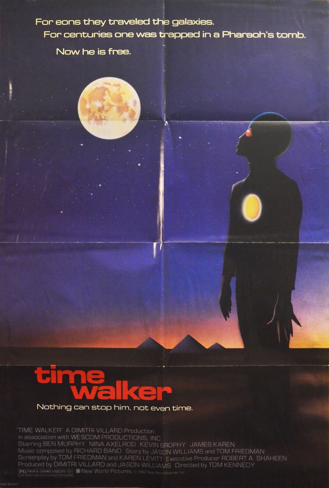 TIME WALKER 1982 Original 1- SHEET Movie Poster | eBay