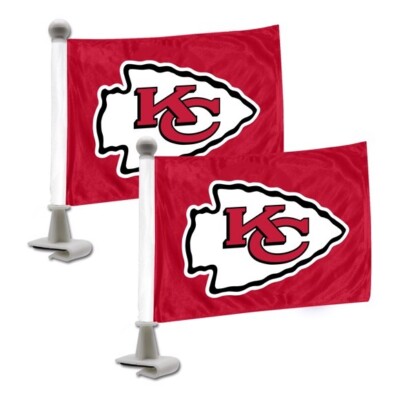 KANSAS CITY CHIEFS 4" x 6" AMBASSADOR CAR OR TRUNK FLAGS FROM FANMATS ...
