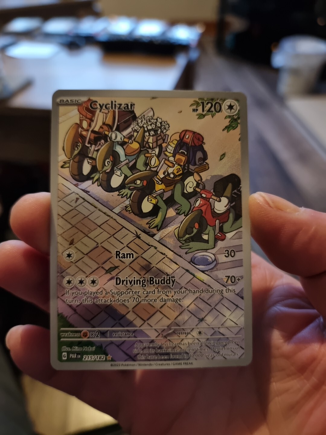 Pokémon TCG Cyclizar Paradox Rift 215/182 Holo Illustration Rare for ...