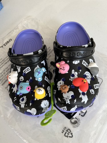 BTS BT21 x CROCS Classic Clog W/ Jibbitz Charms 2022 LIMITED EDITION ...