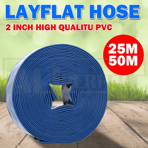 2 Inch 50mm PVC Layflat Hose Water Pump Transfer Lay Flat Outlet 15/25 ...