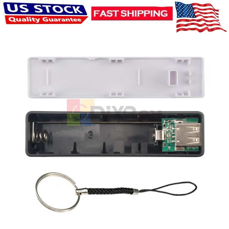 Portable DIY Black USB Power Bank Charger Pack Box Battery Case For ...
