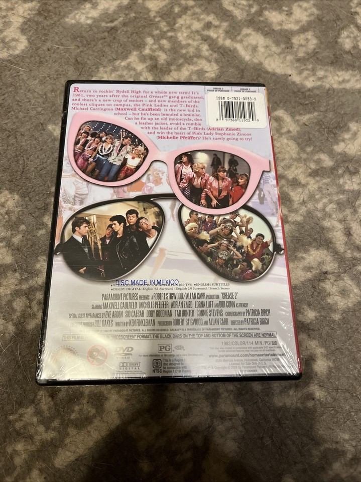 Grease 2 (DVD 2003) New Sealed Musical Cool Rider Michelle Pfeiffer ...
