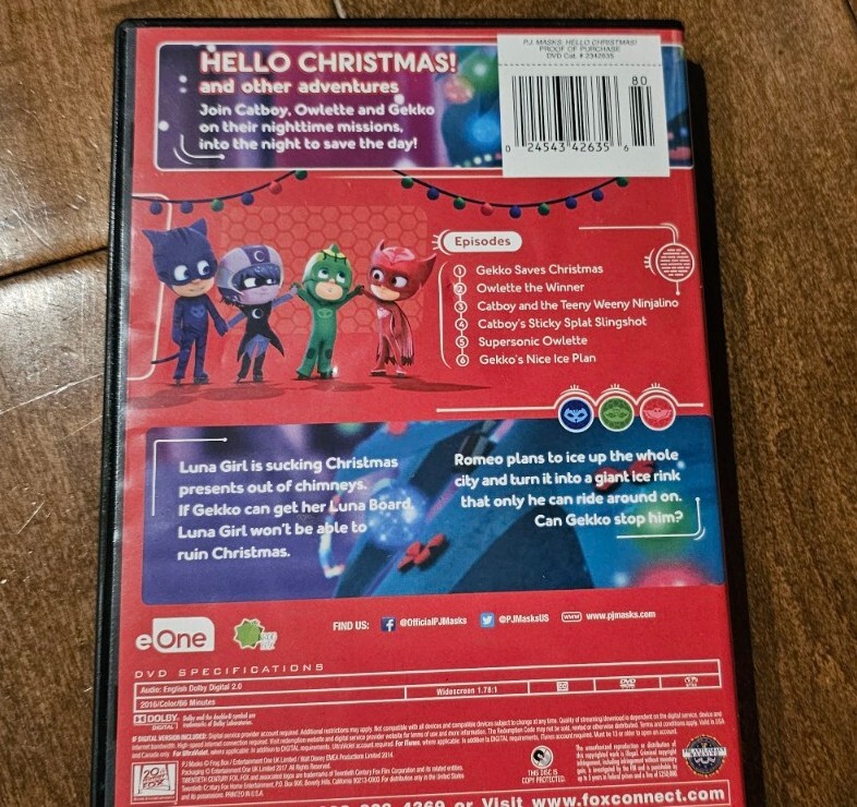 Pj Masks: Hello Christmas DVD Cartoon Movie Show Excellent 24543426356 ...
