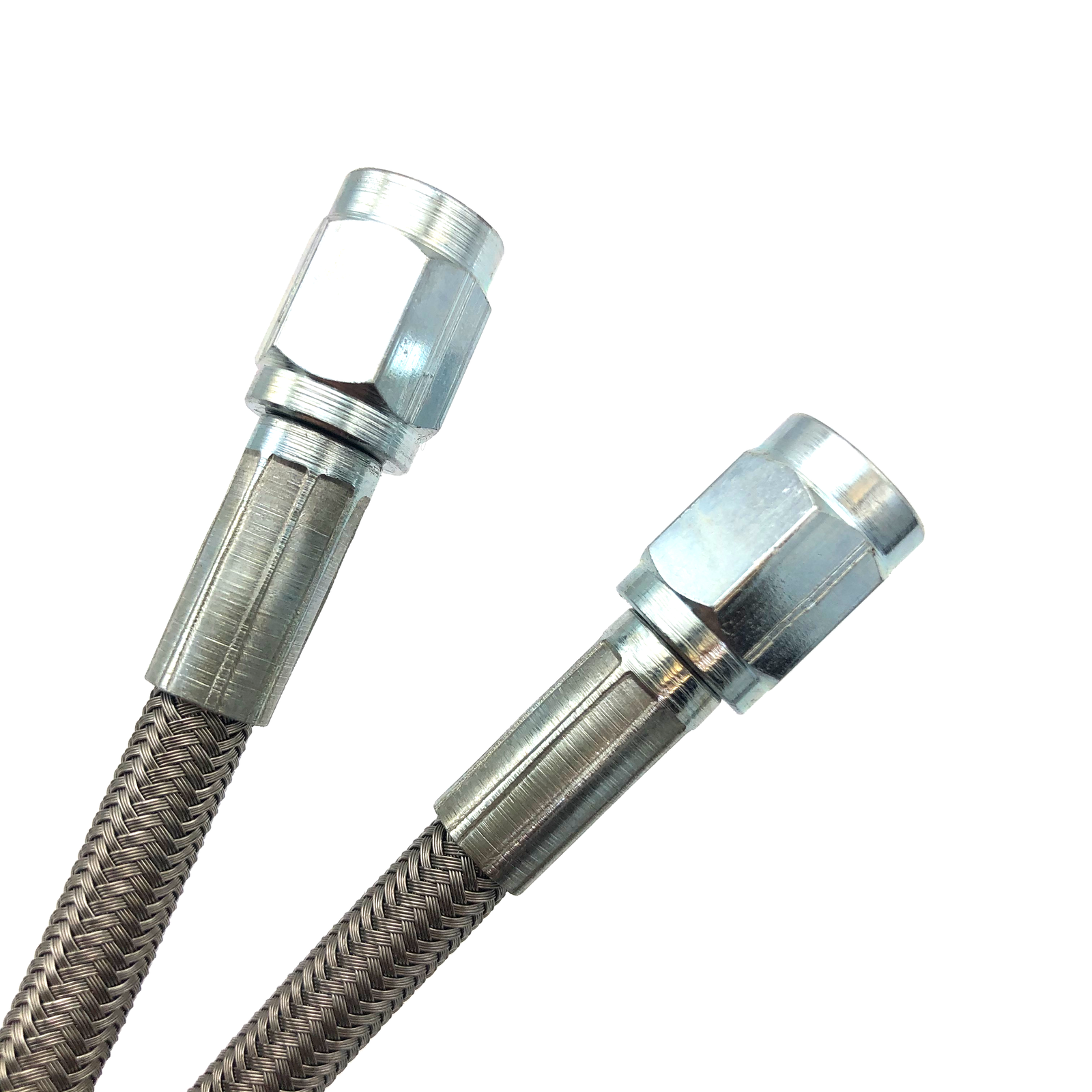 30" Braided Stainless Steel Brake Hose 3 AN to 3 AN Straight PTFE Lined ...
