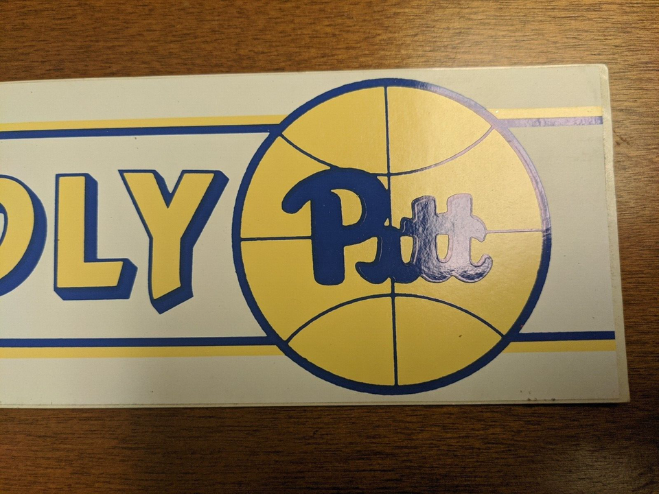 Vintage NCAA Basketball 1970's PITTSBURGH PITT Basketball Bumper ...