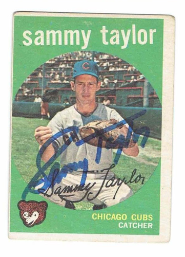 1959 Topps #193 SAMMY TAYLOR Autographed Baseball Card Chicago Cubs | eBay