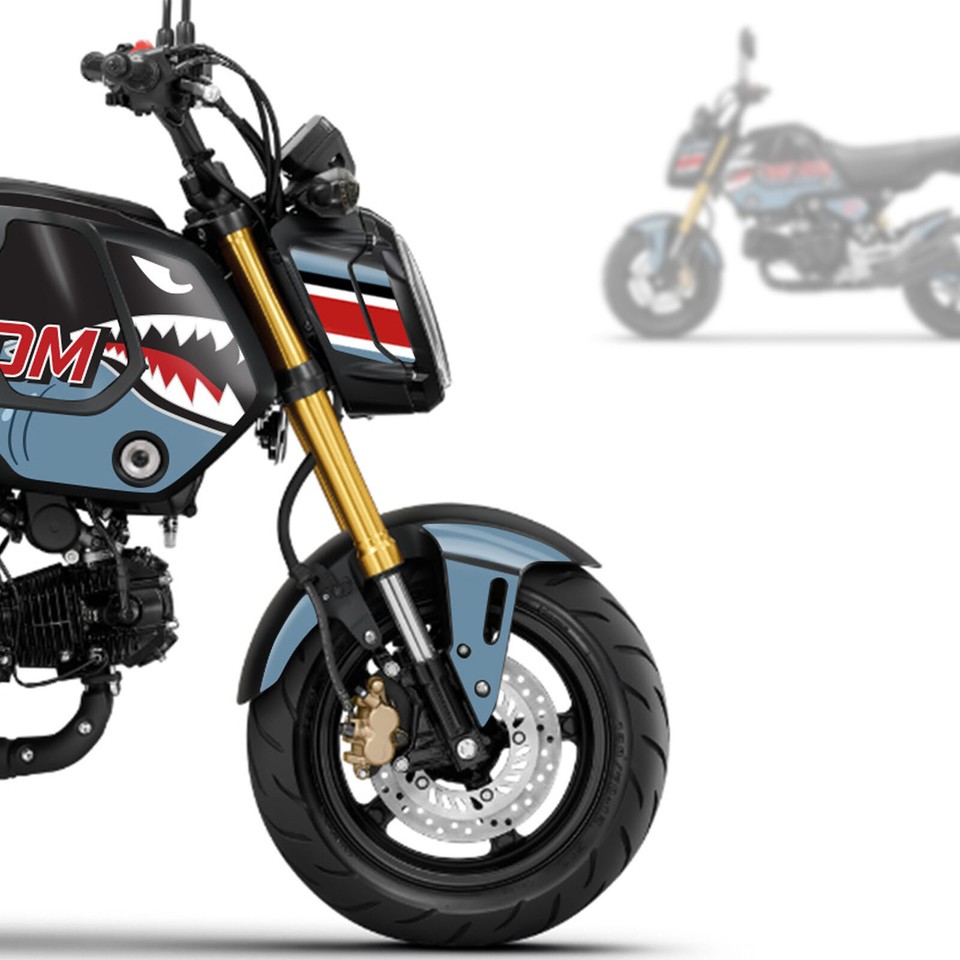 For Honda MSX 125 Grom 2021 2022 2023 Shark Body Fairing Wrap Sticker ...