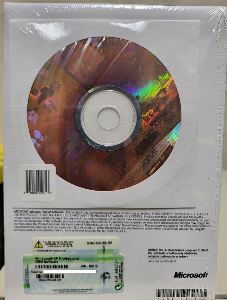 Microsoft WINDOWS XP Professional 2002 Includes Product Key | Factory ...