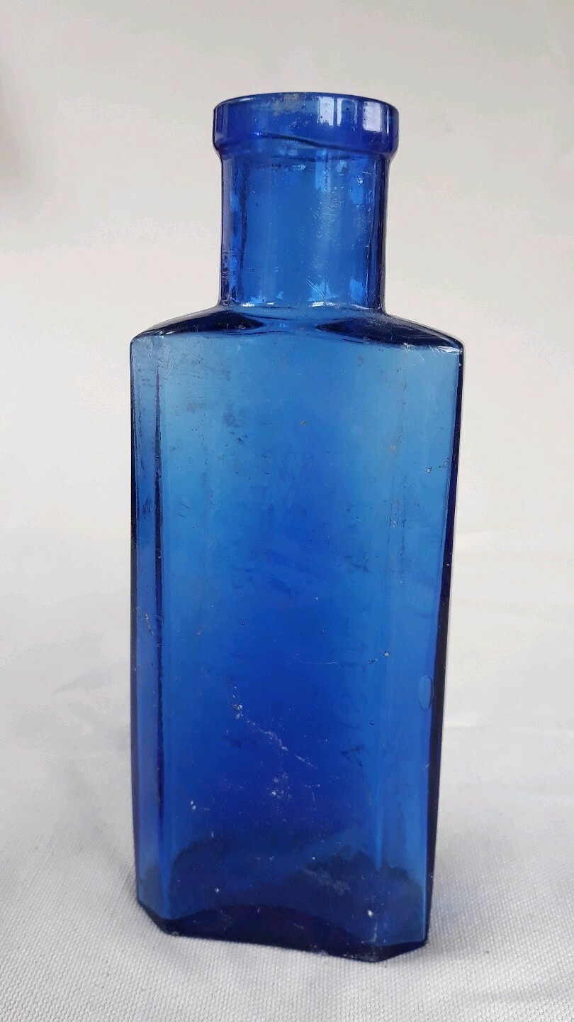 Cobalt Blue Granular Citrate Of Magnesia Blown Patent Medicine Bottle ...