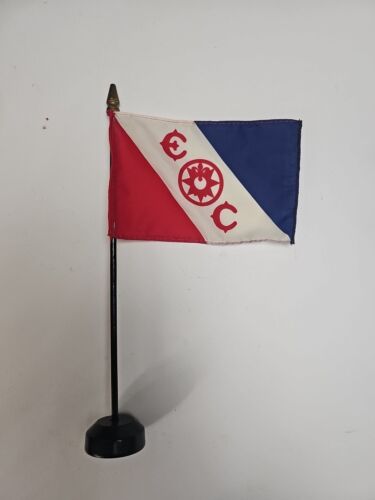 Vintage Explorers Club Desk Flag With Stand | eBay