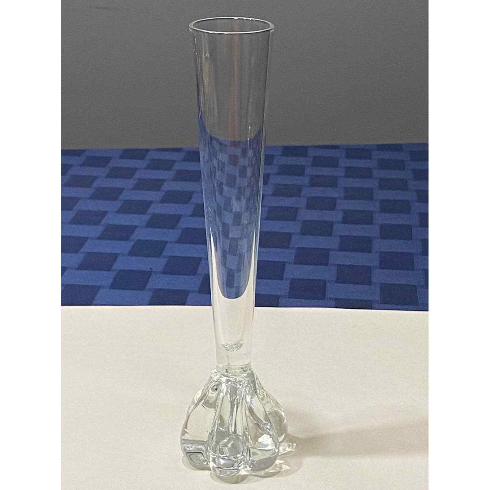 SWEDEN SEDA CLEAR ART GLASS ROSE 8 1/2”VASE | eBay