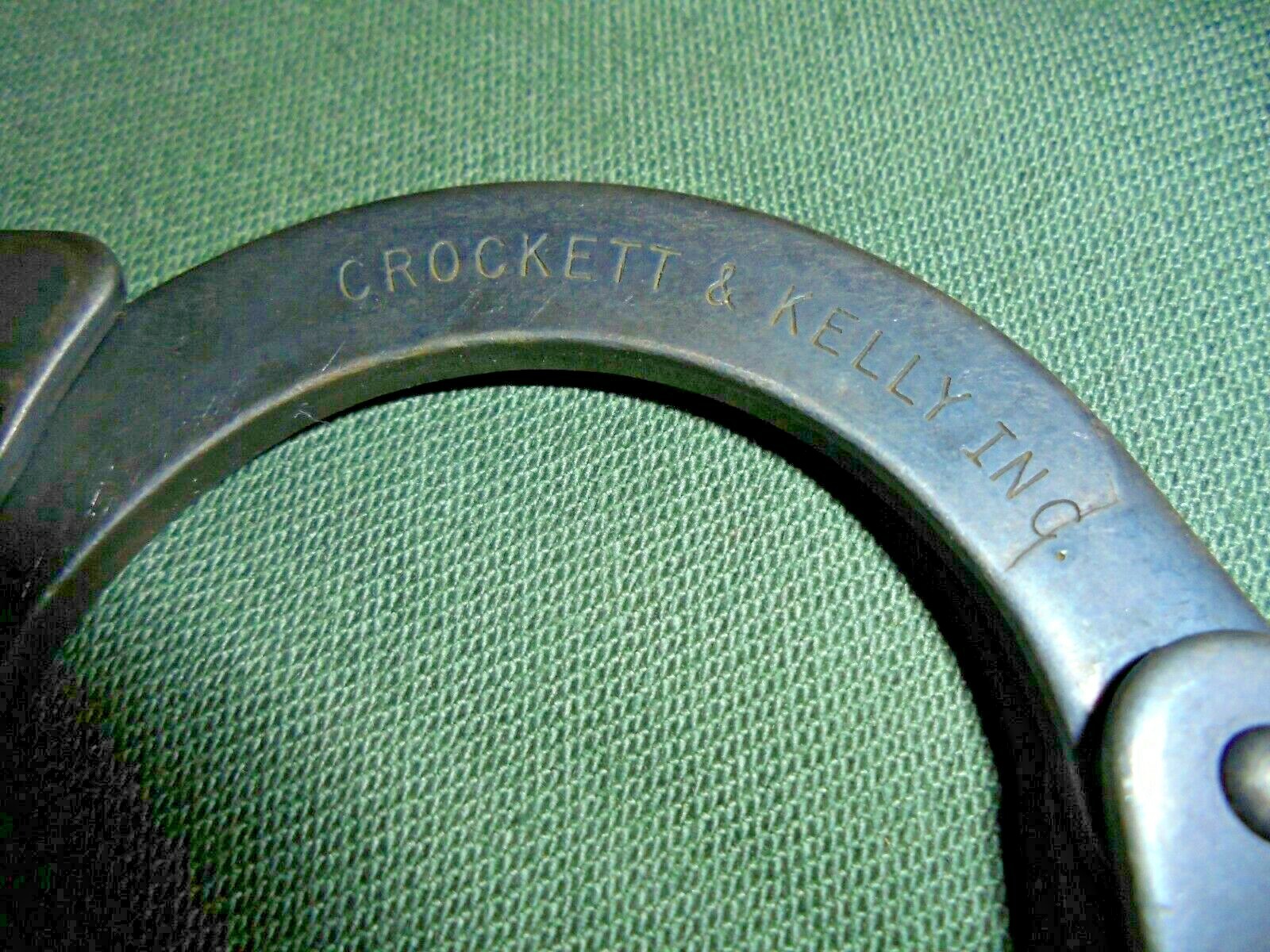 VINTAGE CROCKETT & KELLY INC. Police Handcuffs | eBay