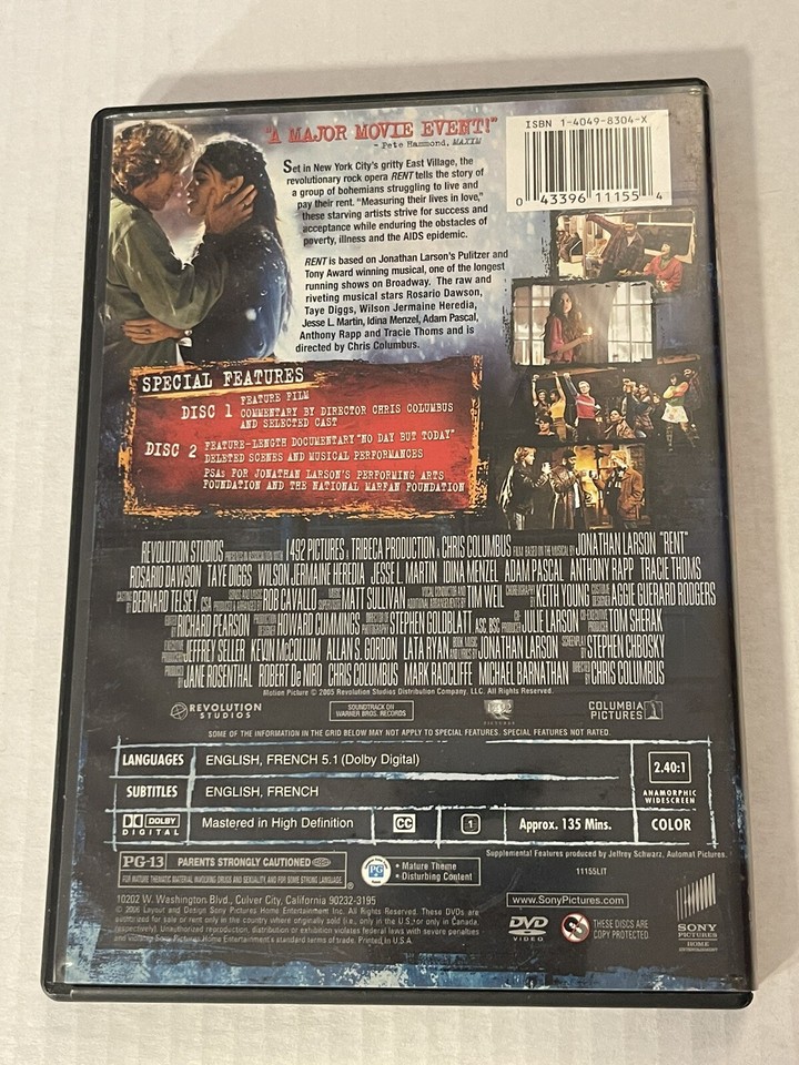 Rent (DVD Movie) Special features!! | eBay