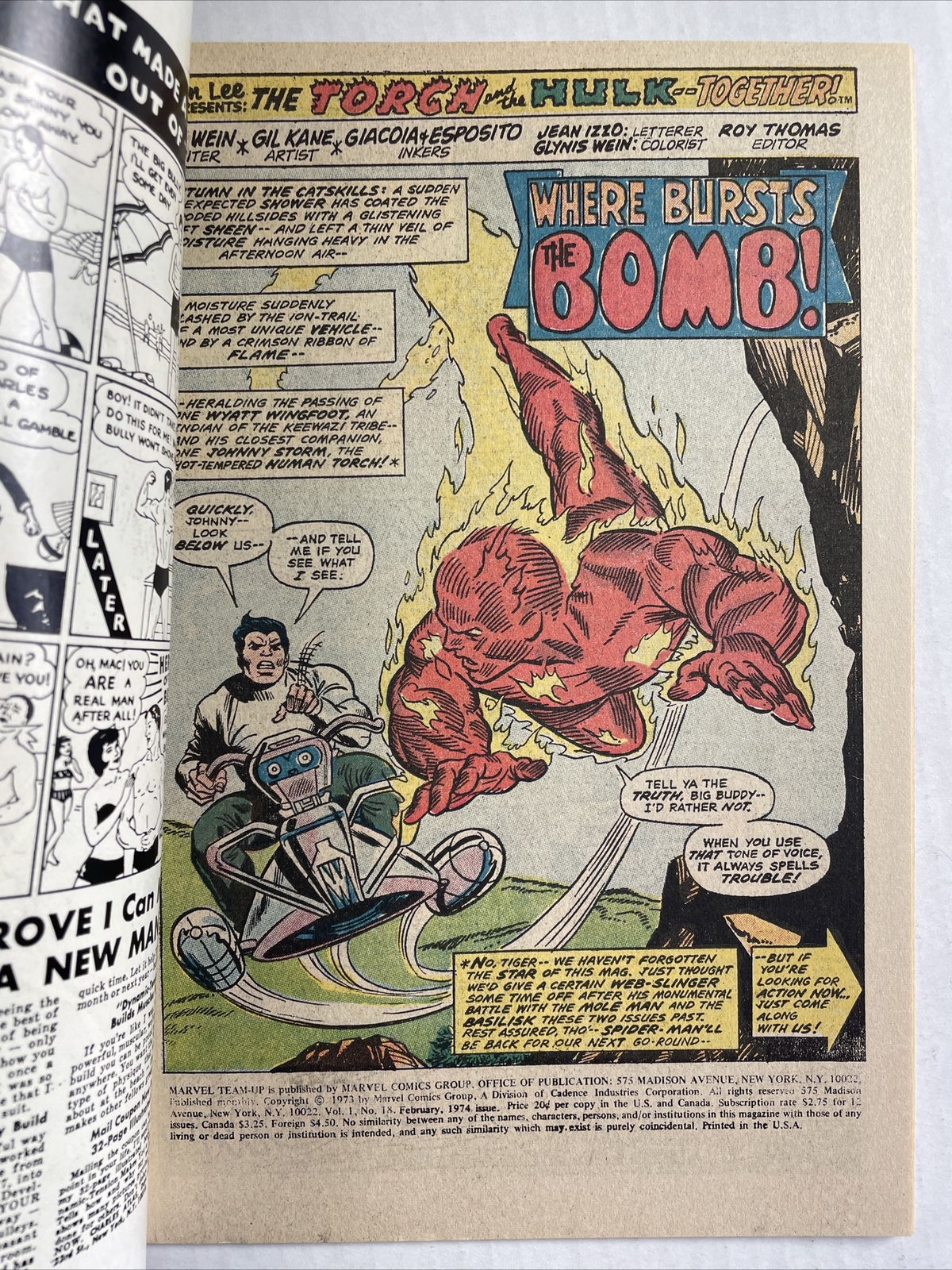 Marvel Team Up 18 F/VF 1973 Comic Hulk Human Torch | eBay