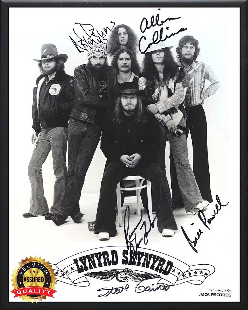 Lynyrd Skynyrd - Rare - Autographed - Reprint - Metal Sign 11 x 14 | eBay