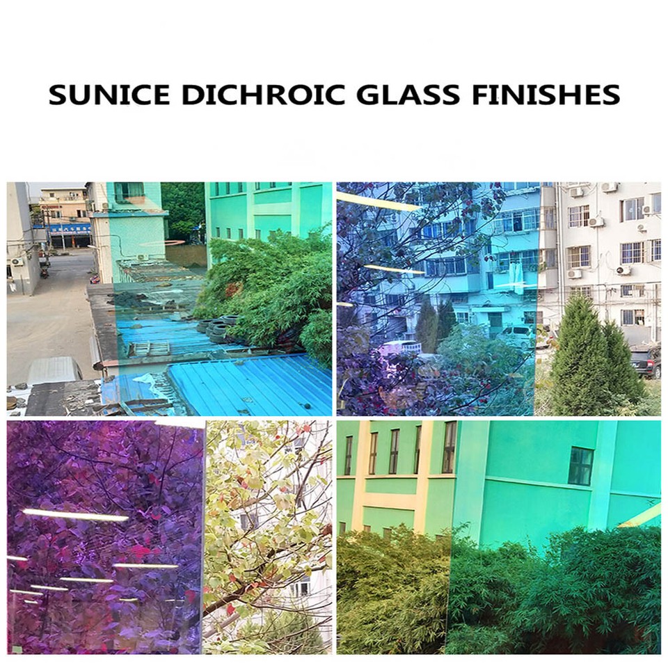 Rainbow Blue Window Tint Colorful Sticker Film Home Building Glass ...