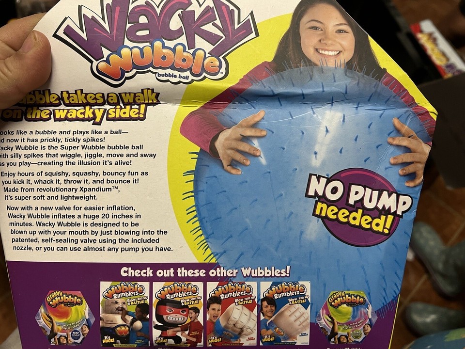 Wacky Wubble Bubble Ball No Pump Needed Blow Up BLUE 20 IN, factory ...