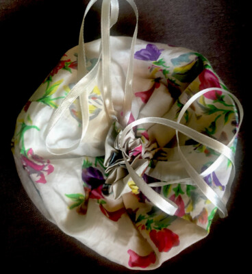 Peter Rare Alexander Lingerie / Make Up Drawstring Silk/Cotton Pouch ...