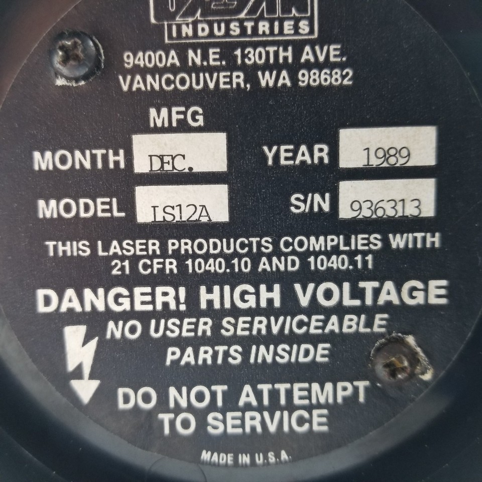 Vintage LaserStar Laser Model LS12a Oryan Industries Large 19" Untested ...