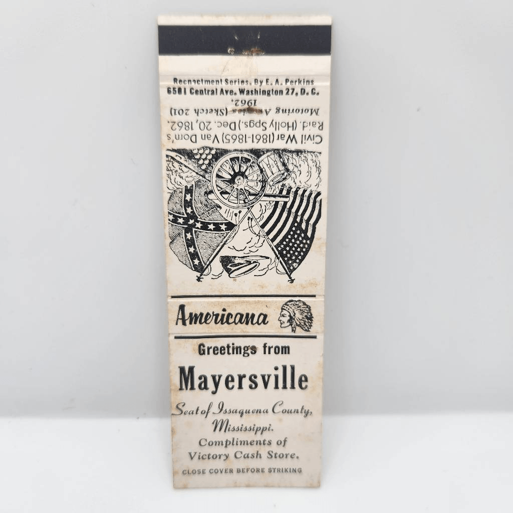 Vintage Matchcover Mayersville Issaquena County Mississippi Americana ...