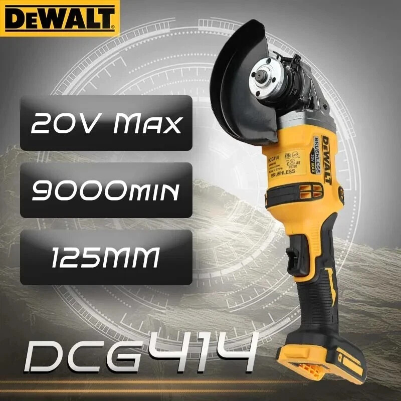 DeWalt DCG414 18V Max XR Brushless Angle Grinder125mm, 8800 RPM Metal ...