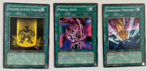 YuGiOh Invasion Of Chaos IOC Yellow Luster Shield, Primal Seed ...