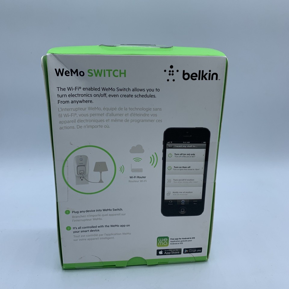 Belkin WeMo Switch - WiFi Home Remote Automation Light Switch - New In Box 722868842355 | eBay
