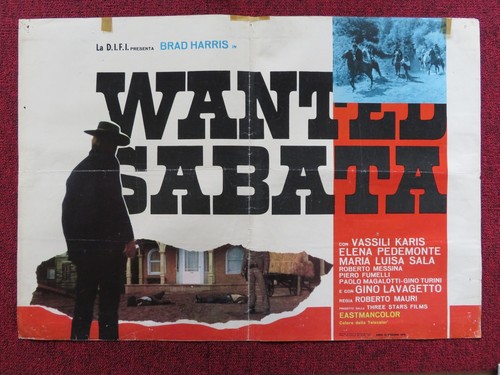 WANTED SABATA - A ITALIAN FOTOBUSTA POSTER BRAD HARRIS VASSILI KARIS ...