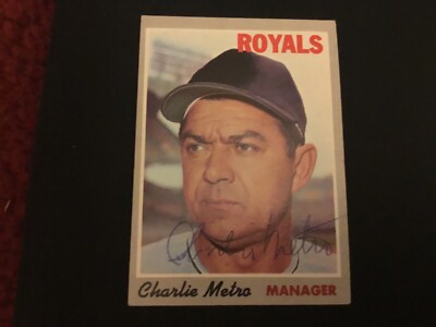 autographed 1970 Topps Charlie Metro. Dec. #H-1 | eBay