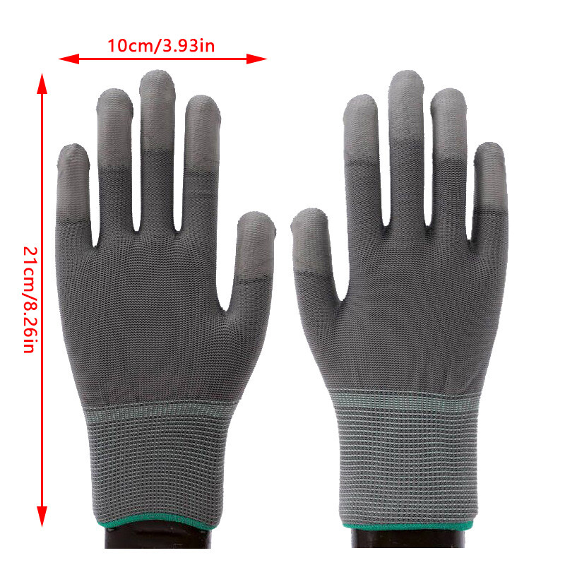1 Pair Nylon Coated Gloves Non-Slip Work Gloves Outdoors Anti Static ...