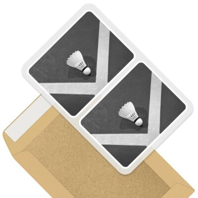 2 x Rectangle Stickers 7.5cm BW - Cool Badminton Shuttlecock #38885 ...
