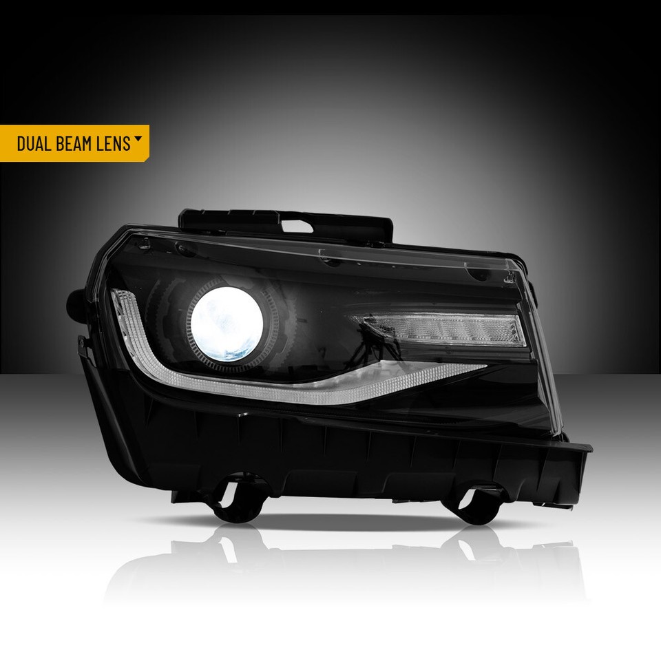 LED DRL Projector Headlights For 2014-2015 Chevy Camaro LT SS W ...