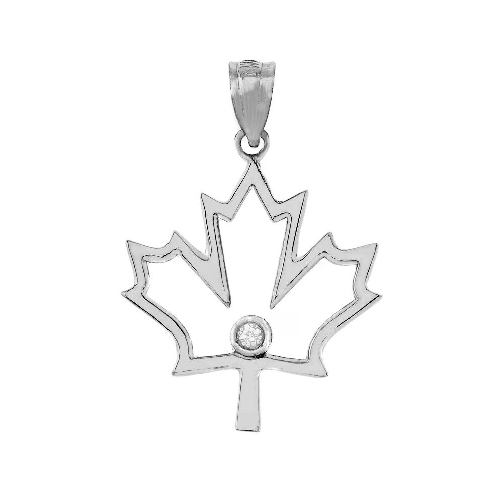 Silver Maple Leaf Outline