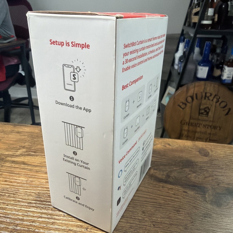 SwitchBot Curtain U RAIL 2 Smart Electric Motor Wireless App/Auto ...