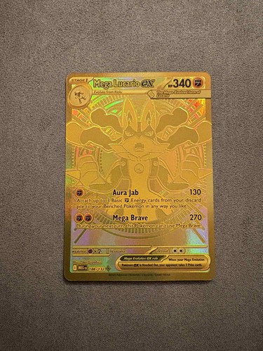 MEGA LUCARIO EX - 188/132 - MEGA EVOLUTIONS - SECRET RARE - GOLD ...