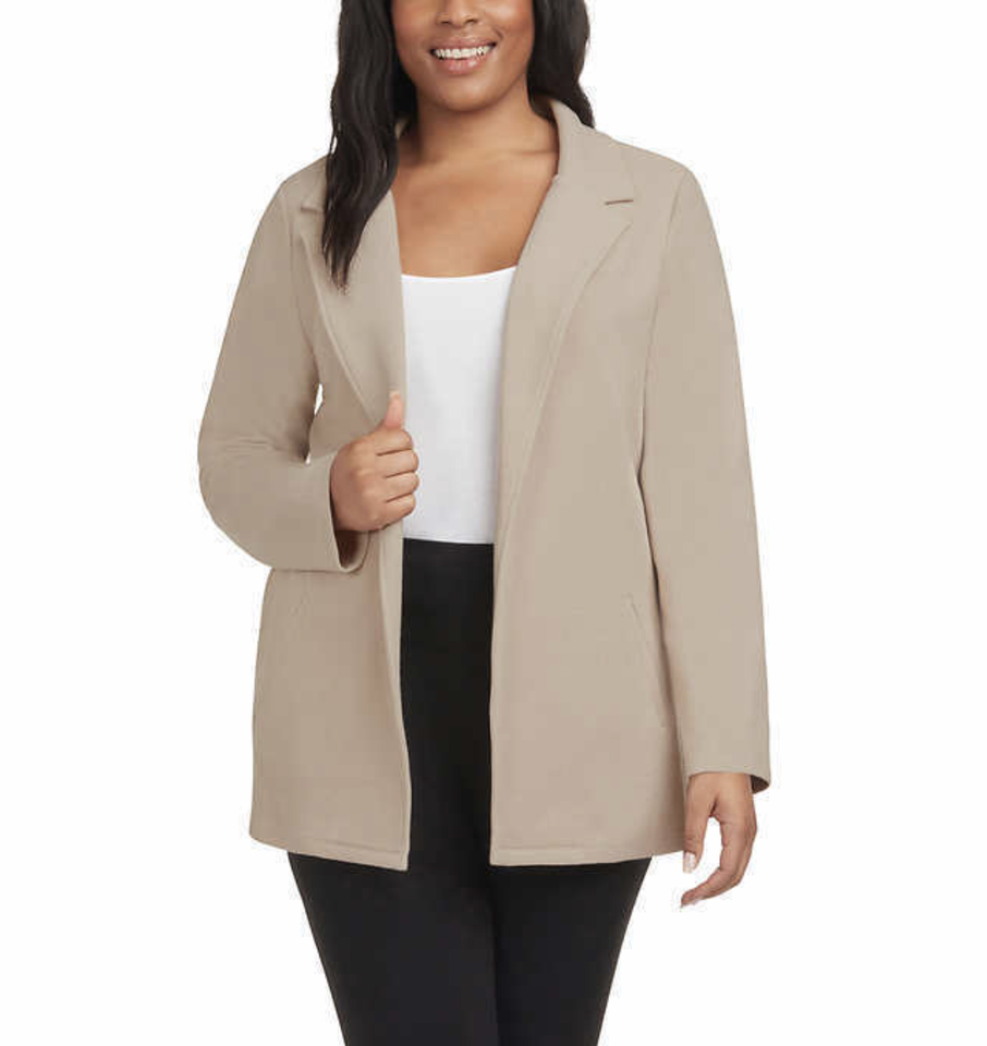 Matty M Ladies' Knit Boyfriend Blazer Camel NWT | eBay