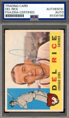 Del Rice PSA DNA Signed 1960 Topps Autograph | eBay