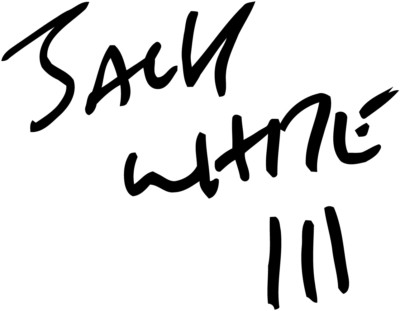 Jack White AUTOGRAPH vinyl decal White Stripes bumper sticker laptop ...