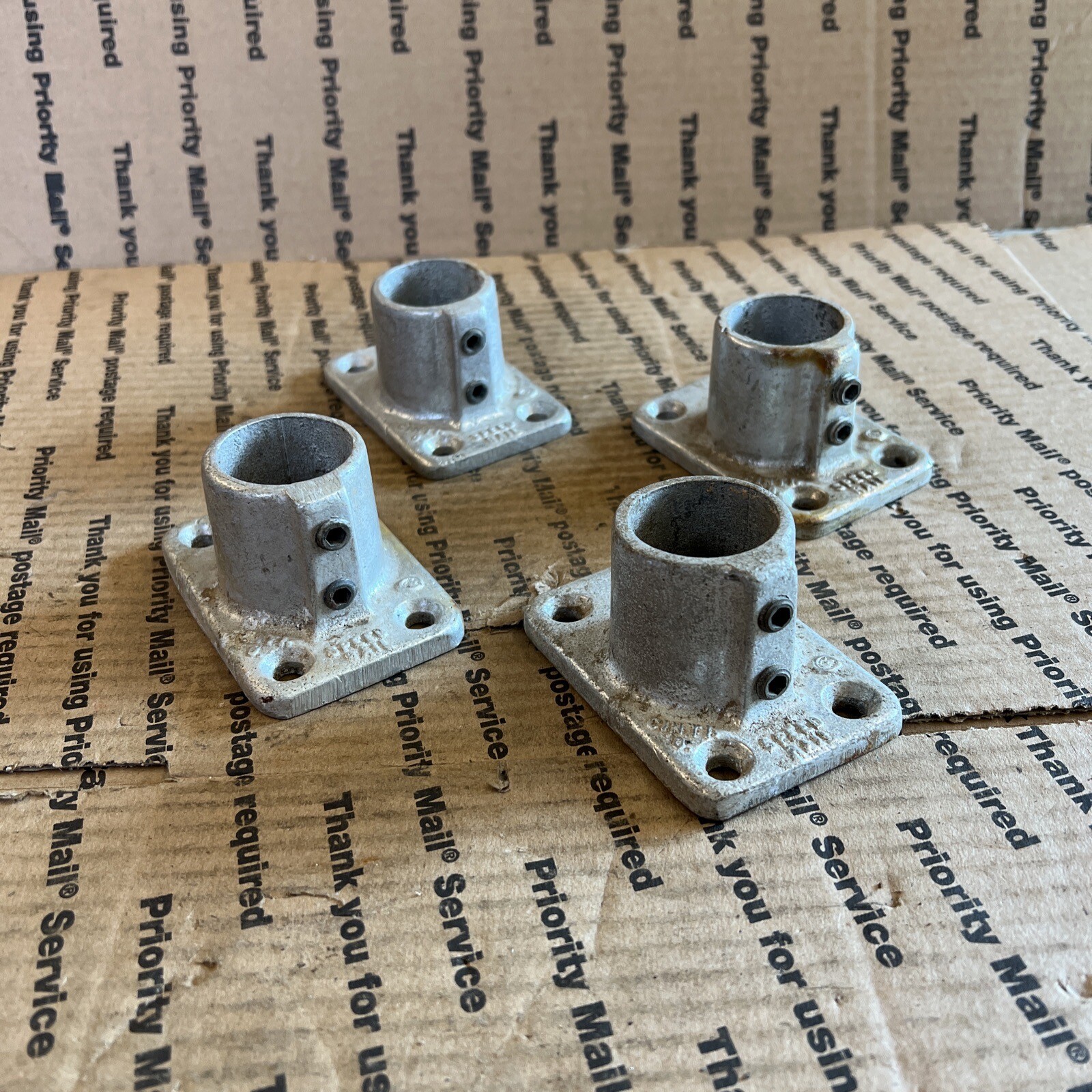 Speed Rail Fitting Base Flange Aluminum Fits 1.315 OD 1" Pipe (4) PCS ...