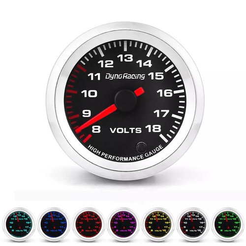 2" 52mm Pointer 7 Colors LED Car Volt Meter Voltmeter Voltage Gauge 8 ...