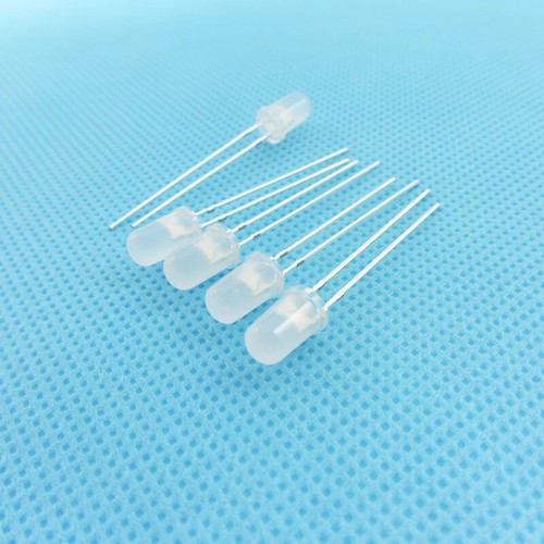 10pcs F5 5mm Blue LED, Round Light Emitting Diode, Diffused Foggy, Plug ...