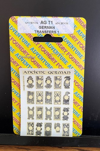 WARGAMES FOUNDRY 28MM ANCIENT GERMAN SHIELD TRANSFERS OPEN PACKAGE ...