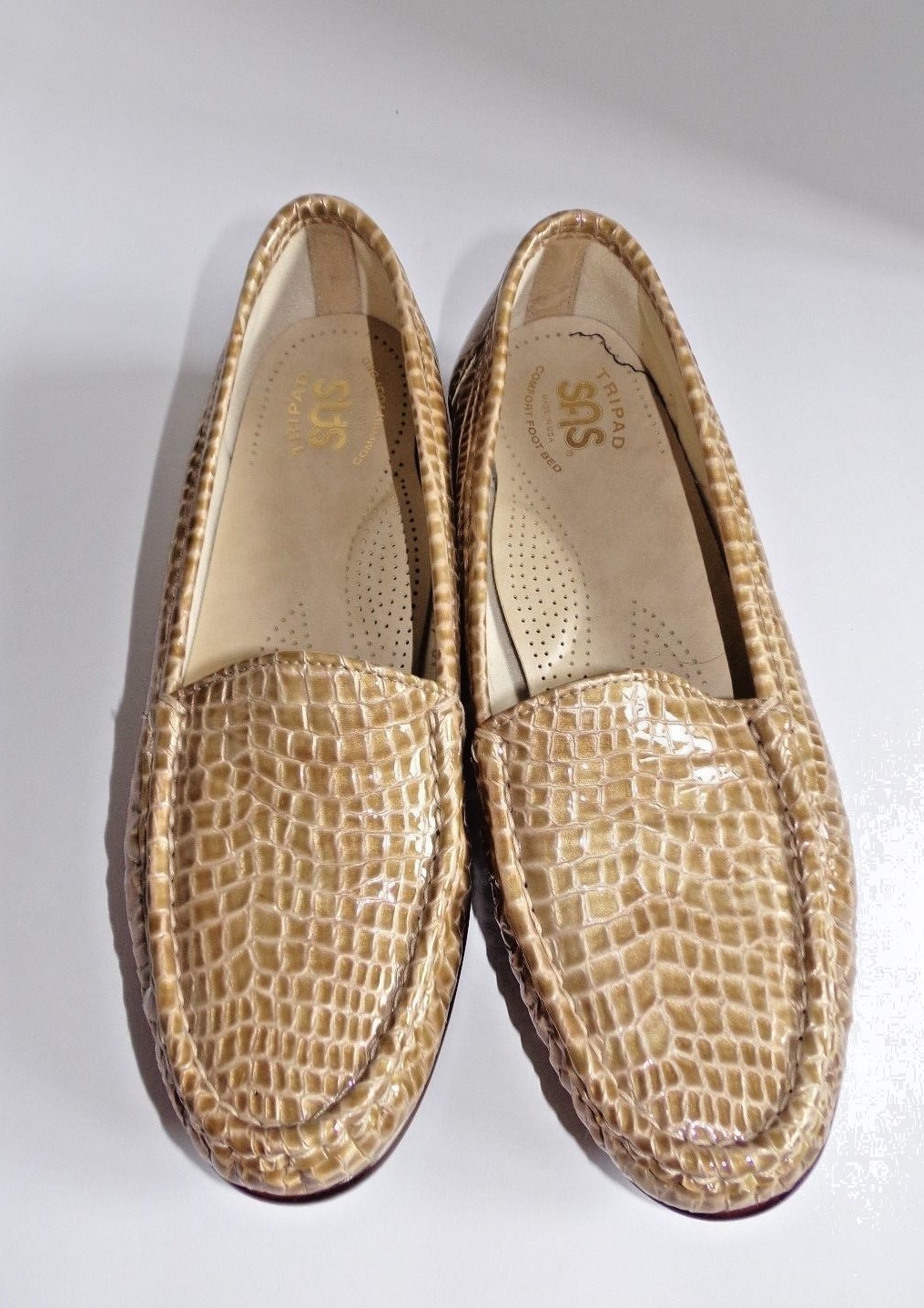 SAS Tripad Simplify Caramel Croc Pattern Women's Slip… - Gem