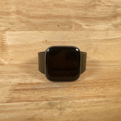 Fitbit Versa 2 FB507 Black Aluminum Case Touch Screen Smart Activity ...