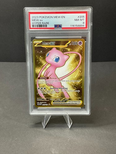 Mew ex Pokemon 151 MEW EN Hyper Rare Full Art Card 205/165 PSA 8 NM-MT ...